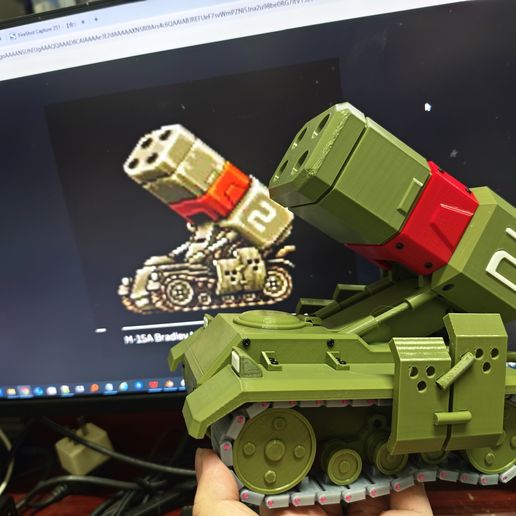 🪖 Metal Slug bradley tanque rc・Archivo 3MF Gratis para Impresión 3D・Cults