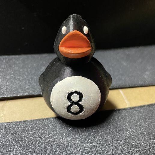🦆 Eight Ball Billiards Duck・ STL File for 3D printing・Cults
