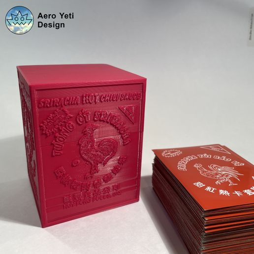 Free STL file Sriracha - 100 CARD DECK BOX 💯 ・3D printer design to ...
