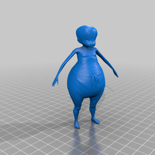 👽 fat alien・Free STL File for ・Cults