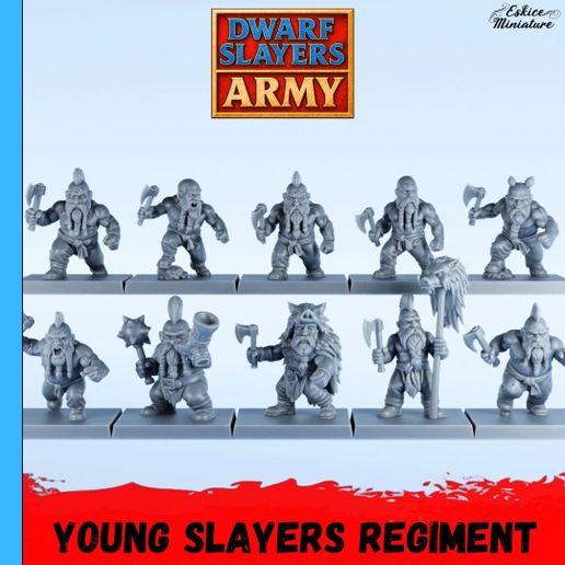🐺 Dwarf Slayers Army BUNDLE - 28mm・ 3D File for 3D printing・Cults