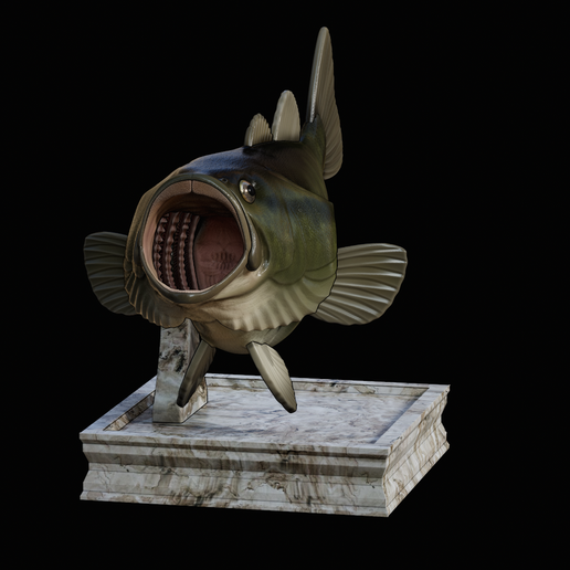 🐠 fish Largemouth Bass / Micropterus salmoides in motion 2 trophy ...