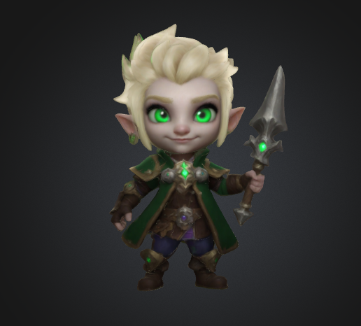 3D file Chibi Elf Cleric 🧝 ・3D print design to download・Cults