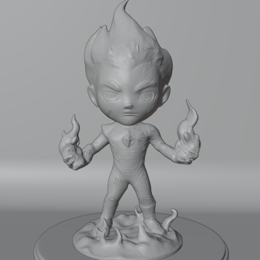 STL file Chibi Human Torch 🦸 (OBJ)・3D print model to download・Cults
