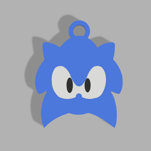 STL file Sonic Keychain V1 Figure 2 || Sonic Keychain V1 Figure 2 🗝️ ...