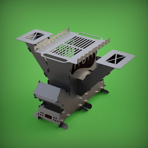 📁 BUNDLE PORTABLE ROCKETSTOVE DXF FILE FOR PLASMA, LASERCUT CAMPING ...