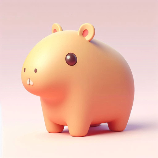 🧸 Capybara Mini Cute・ STL File for 3D printing・Cults