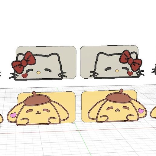 👋 Hello Kitty and Pom Pom purin notebooks・ STL File for 3D printing・Cults