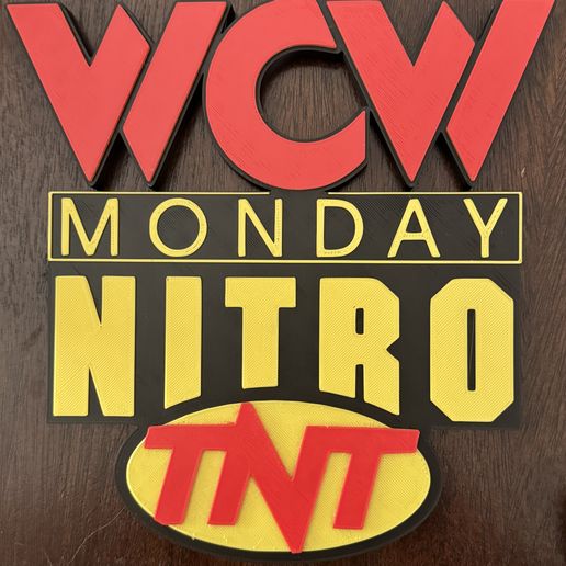 3D print WCW MONDAY NITRO Logo Display by MANIACMANCAVE3D • made with ...
