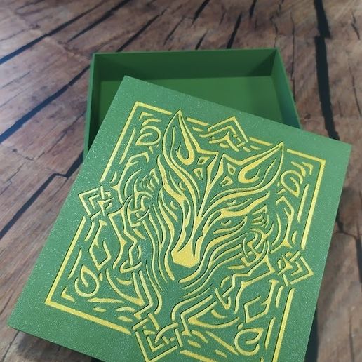 🦊 Celtic Fox Storage Box with Lid・ STL File for 3D printing・Cults