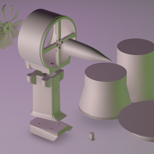 🔌 Jet Fan - fully 3d printed・Free STL File for 3D printing・Cults