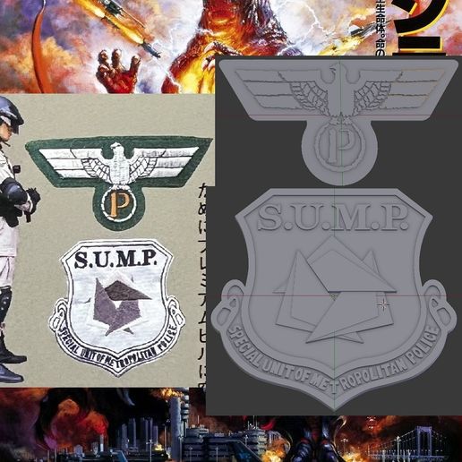 Free 3D file Godzilla vs. Destoroyah - S.U.M.P. Logo's 1995 🚩 ・3D print ...