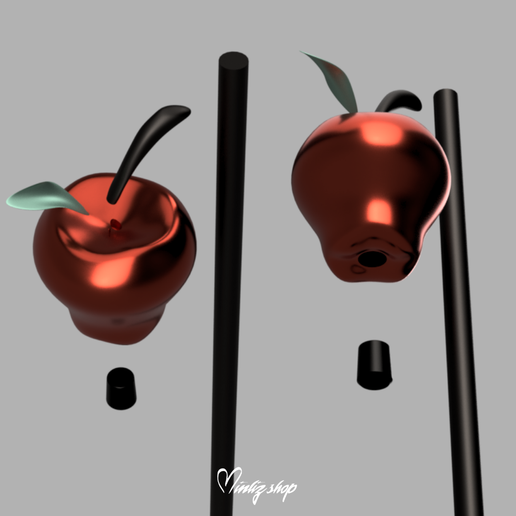 🏨 Hazbin Hotel Lucifer Morningstar Apple Cane Staff・ 3D File for 3D ...