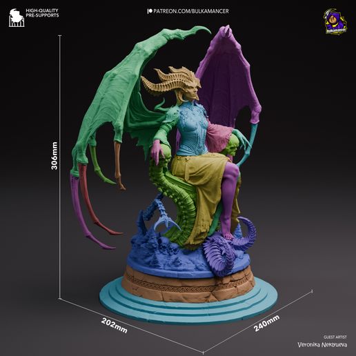 👩 Lilith | Diablo IV | 306mm・ 3D File for 3D printing・Cults