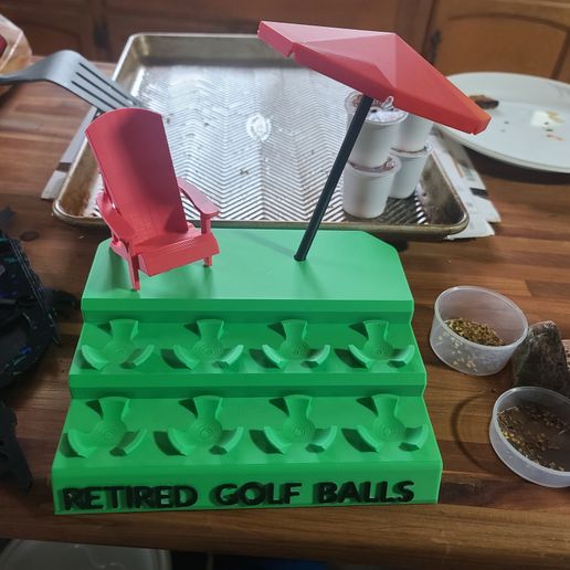 3D print Retired Golf Ball Stand • made with Bambu xc1・Cults