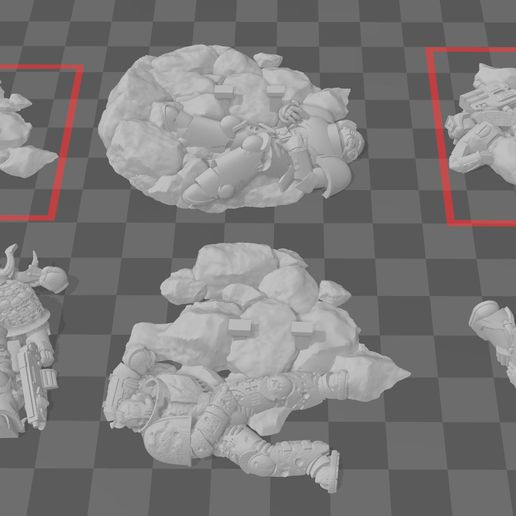 😵 60mm base toppers with dead things・Free STL File for ・Cults