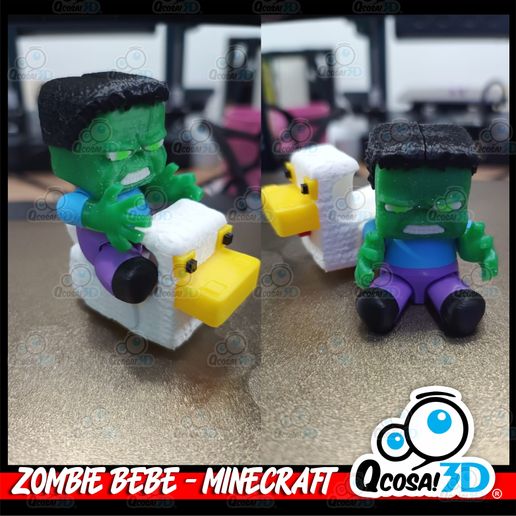 🎬 MINECRAFT MOVIE - BABY ZOMBIE AND DUCK・Archivo STL para Impresión 3D ...