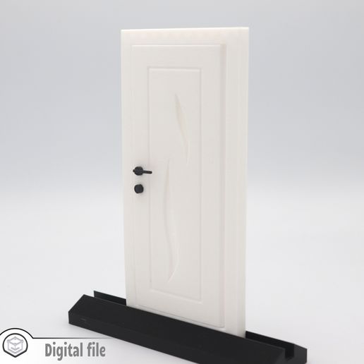 🚪 1:12 miniature Functional Door style 5 multi-color and multi-material ...