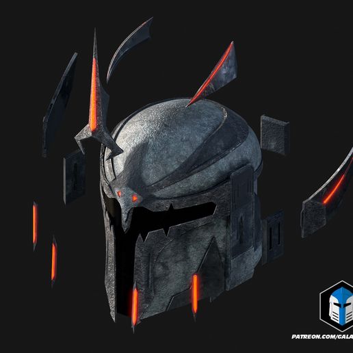 🪖 Demonic Mando Helmet - 3D Print Files・ 3D File for 3D printing・Cults