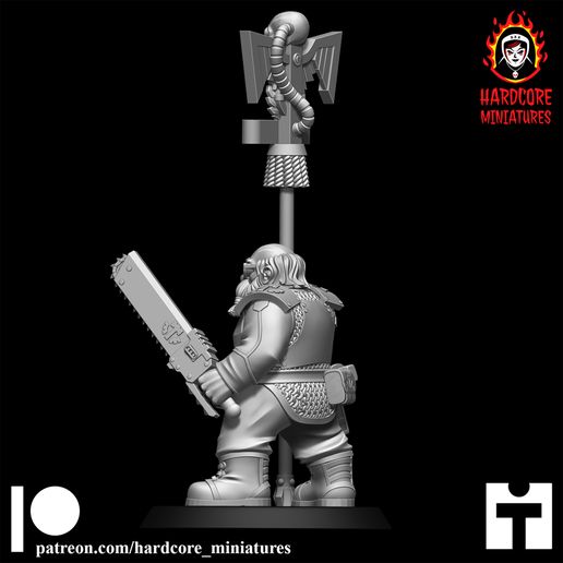 🛰 Space Dwarf Standard Bearer Modular Set 1・ 3D File for 3D printing・Cults