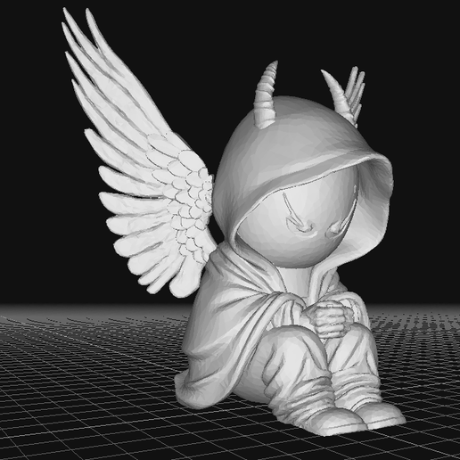 👼 Ángel solitario caído・Archivo STL para Impresión 3D・Cults