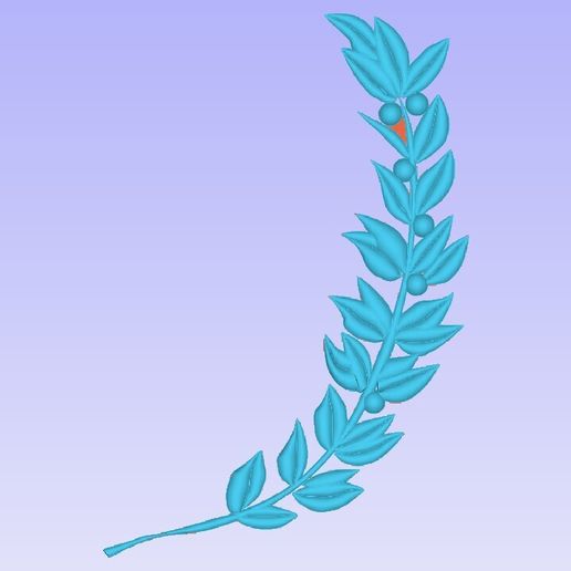 🫒 Olive branch・ STL File for CNC machining - Laser cutting・Cults