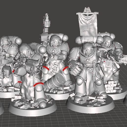🎲 Dark Angels - Intercessors・Free STL File for 3D printing・Cults