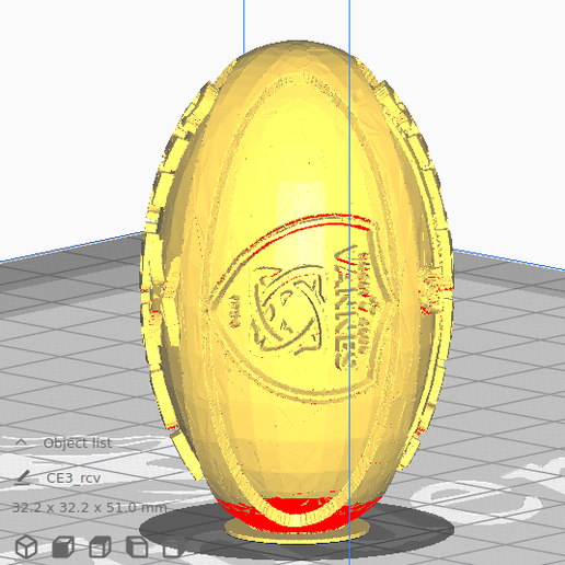 STL file litho ball Rugby RC Vannes 🏉 ・Model to download and 3D print・Cults