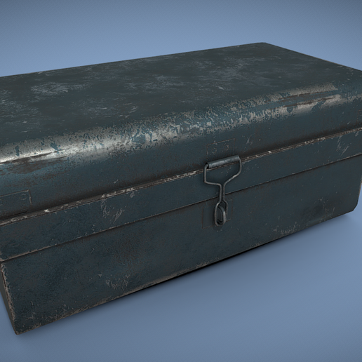 📦 Vintage Iron Trunk Box・ STL File for ・Cults