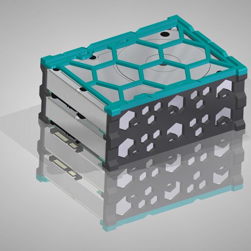 💾 Stackable SATA 3.5 Hard Disk Drive Enclosure・ STL File for 3D ...