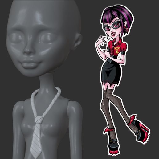 👹 Галстук Monster High Gory Fangtell G1・Бесплатный OBJ для 3D-печать・Cults