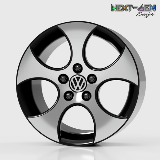 🚗 Next-Gen Rim - Volkswagen VW Golf Mk6 GTI (STL FILE)・ STL File for 3D ...