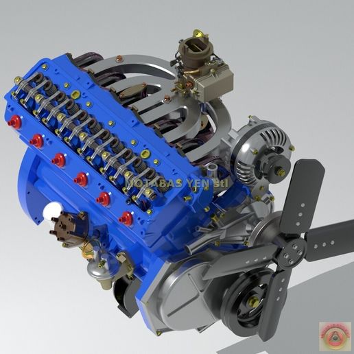 🌆 CHRYSLER SLANT SIX - ENGINE・ STL File for 3D printing・Cults