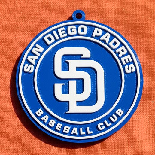 📛 MLB San Diego Padres Keychan Badge Printable and renderable・ 3D File ...