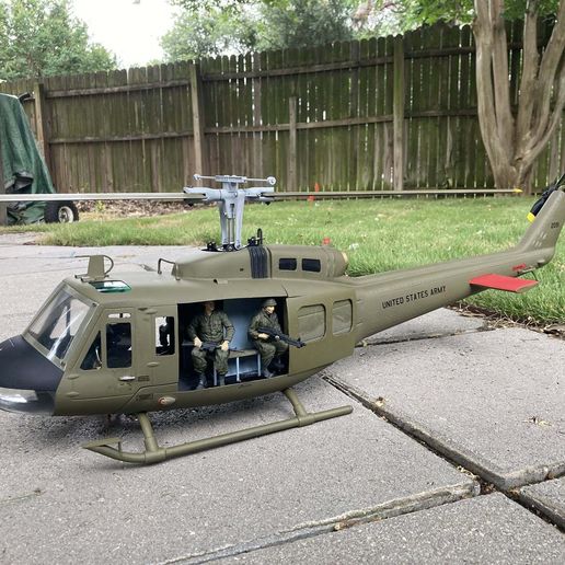 🌆 Roban/Rotorscale 470 UH-1D Detail Parts - Interior and Stabilizer Bar ...