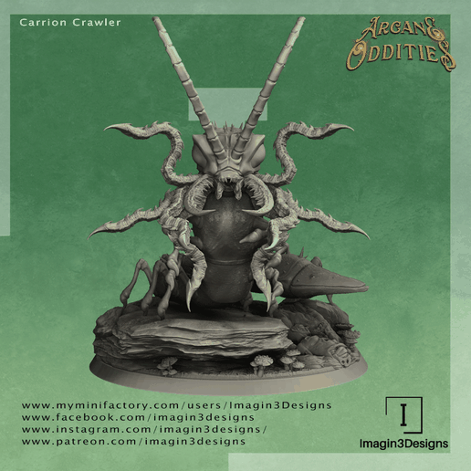 🎲 Carrion Crawler・ 3D File for 3D printing・Cults