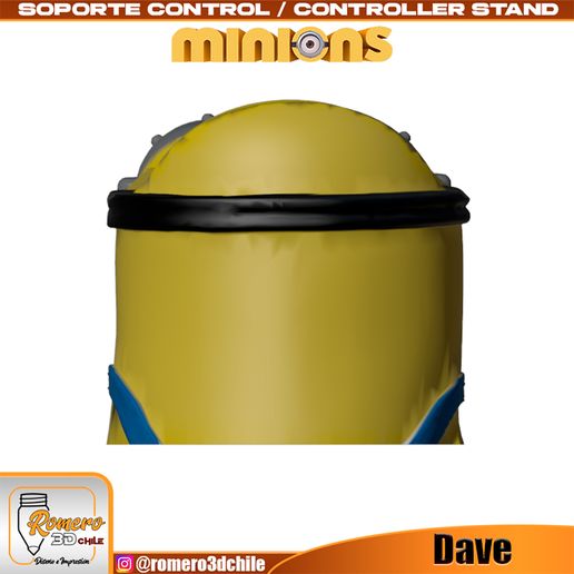 🎛️ Support Control Dave / Minions・ STL File for 3D printing・Cults