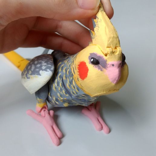 🦜 Cockatiel Articulated FIgure・ STL File for 3D printing・Cults