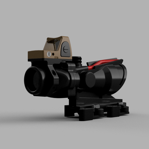 📱 Red Dot Aim-O ACOG 4x32 Illumination Source Fiber + RMR sight Black ...