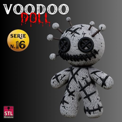 📁 STL File – Chibi Voodoo Doll – Cute but Creepy Horror 3D Printable ...