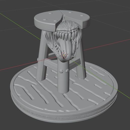🪵 dnd wooden stool mimic・ STL File for 3D printing・Cults
