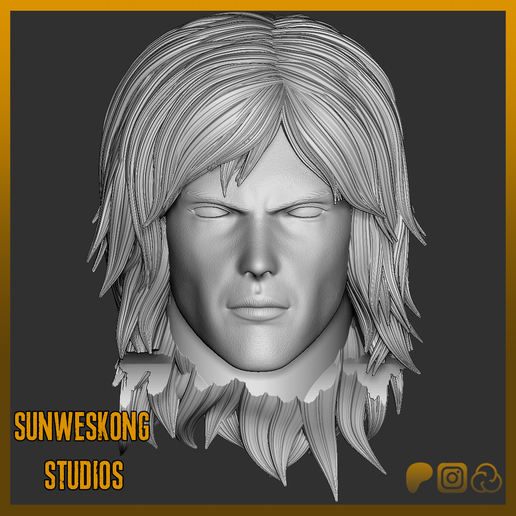 STL file Raiden MGS2 Headsculpt 🦸 ・3D printer design to download・Cults