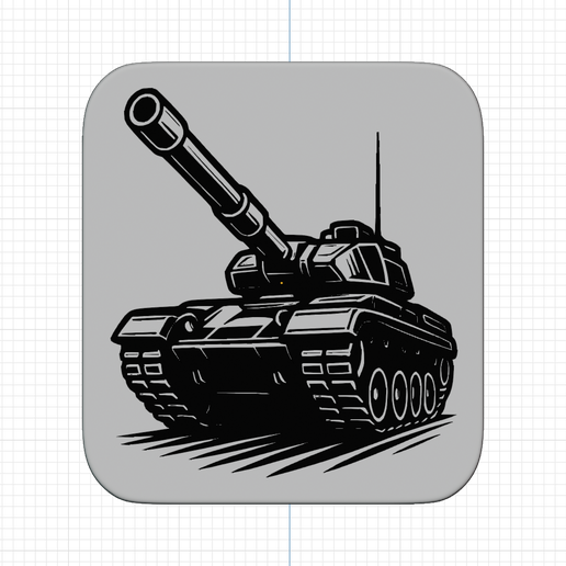 🪖 Tank Stamp・ STL File for 3D printing・Cults