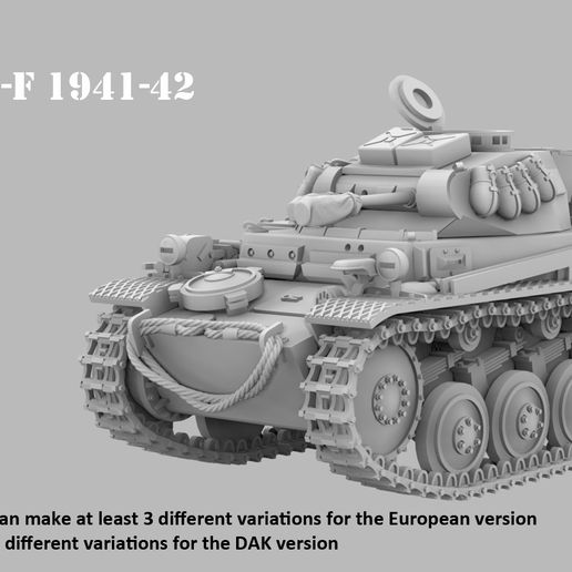 🦸 Panzer II F 1941-1942 European and DAK versions・Fichier STL pour ...