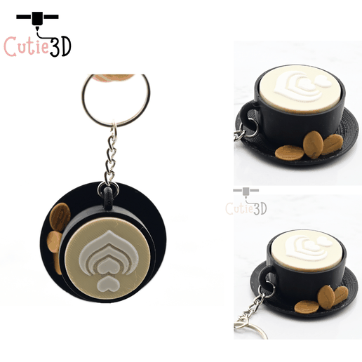 👌 Cutie3D Keycap Fidget Clicker Coffee Cappuccino Keychain - Cute ...