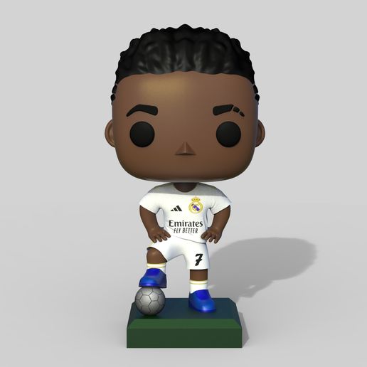 STL file Vinicius Jr. Funko 👾 ・Model to download and 3D print・Cults