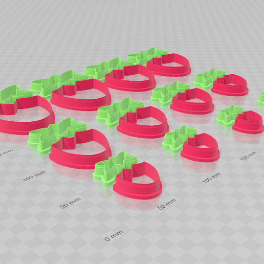 📁 Clay Cutter STL File Strawberry Combo- Earring Digital File Download ...
