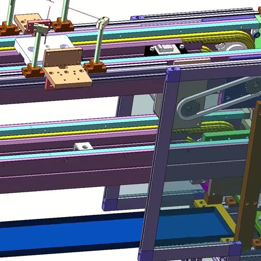🛠️ Multi-Level Conveyor System with Vertical Lift 3D CAD Model ...
