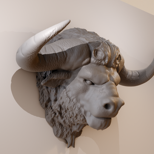 🐂 minotaur bull head wall mount stl・ STL File for 3D printing・Cults