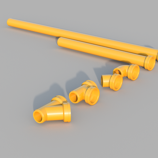 🚰 1/14 - DN 110 - Pipes road/waste water・Free OBJ File for 3D printing ...